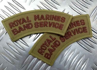 Genuine British Naval RM 'ROYAL MARINES Band Service' Shoulder Patches ...