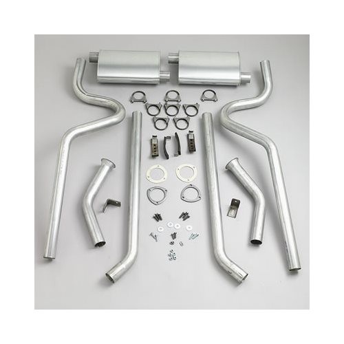 Summit Exhaust System Header-Back 2.25 " Split Rear Exit Steel Ford ...