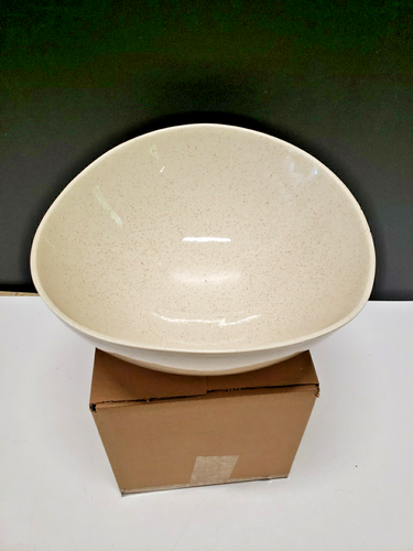 Red Wing Pottery Large Coupe Salad Bowl Tan Fleck Modernist Mid-Century ...