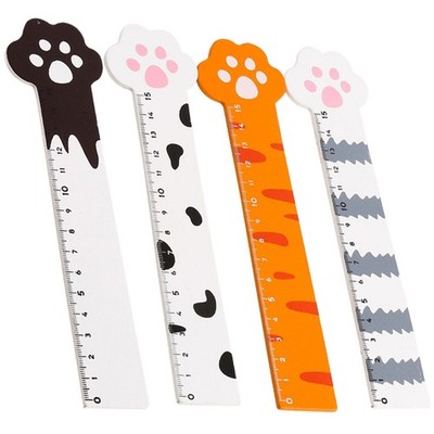 4 Pcs Stationery Cute for Girls Adorable Wood Rulers Creative Kids ...