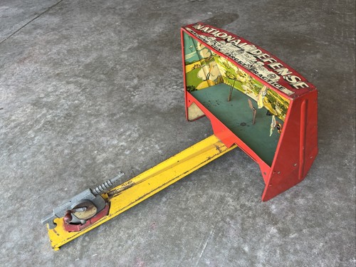 Vintage Marx National Defense Machine Gun Target Practice Litho Game W ...
