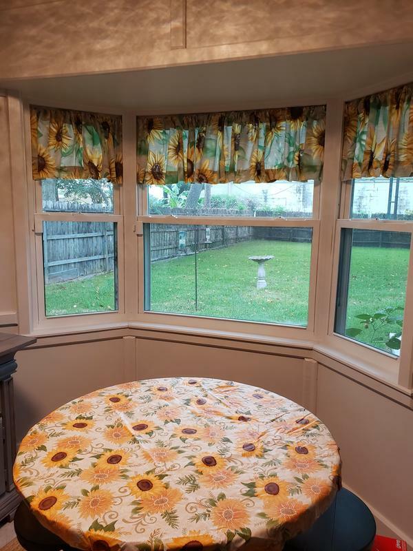 Sunflower Pedestal Window Valance Country Bright Sunflower Blooms ...
