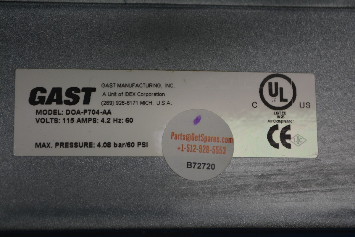 Gast Manufacturing Parts