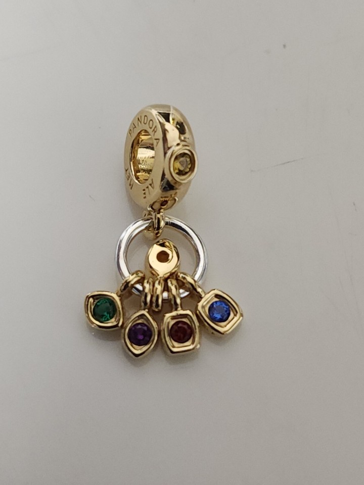 AUTHENTIC PANDORA MARVEL THE AVENGERS INFINITY STONES DANGLE CHARM ...