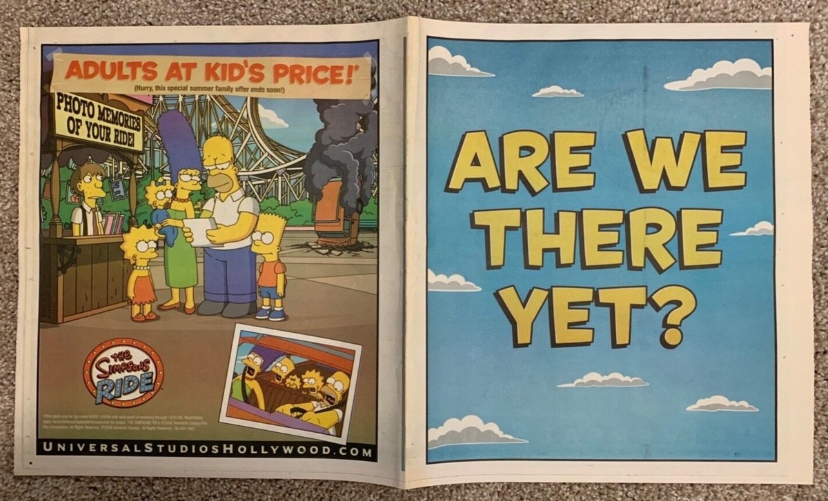 The Simpsons Ride Poster The Simpsons Ride Is Now As Old As Back To