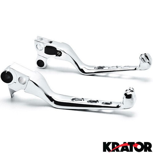 NEW Chrome Skull Motorcycle Hand Levers Front Hand Controls for Harley ...