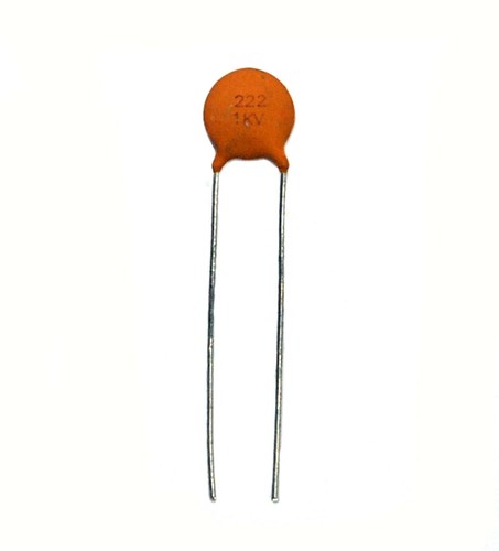 100pc Disc Ceramic Capacitor 222K 222 2200pF 1000V 1KV K ±10% Y5P RoHS ...
