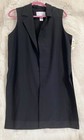 Bar III Womens Long Collared Vest/black/medium 4422 | eBay