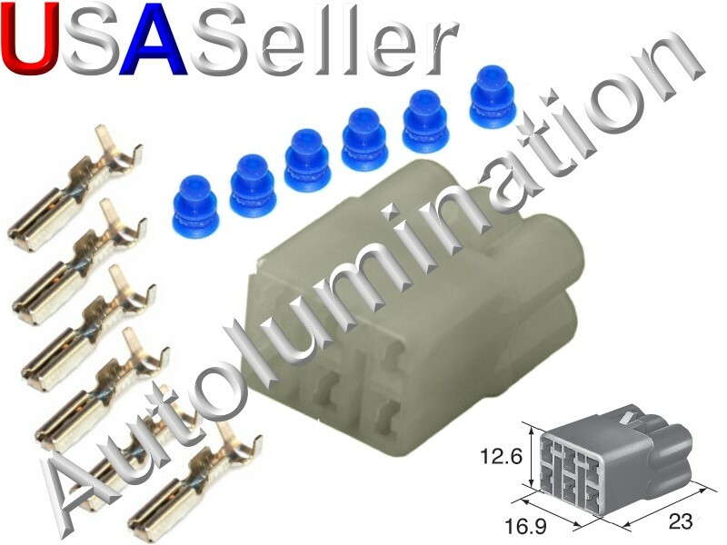 HM 6 way connector MALE FEMALE Sumitomo Sealed NAMZ 6187-6801 6180-6181 ...