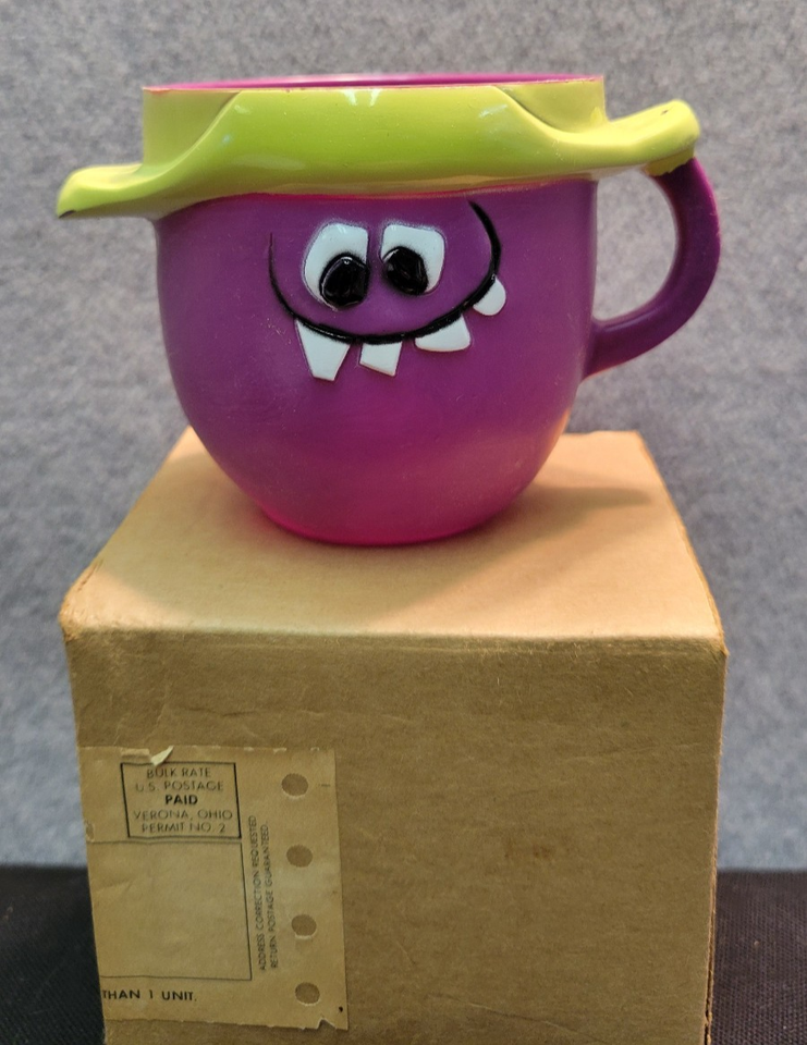 Vintage Pillsbury Funny Face 6 cups NEW IN BOX and Goofy Grape pitcher ...