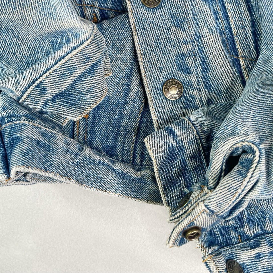 Vintage Sesame Street Denim Jean Jacket Toddler 2T Oscar Elmo Cookie ...