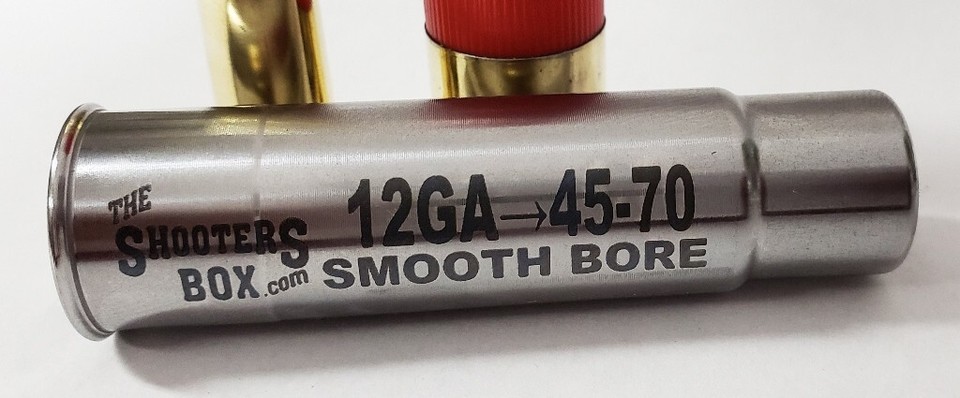 12GA to 45-70 SMOOTH Shotgun Adapter - Chamber Reducer - Stainless ...
