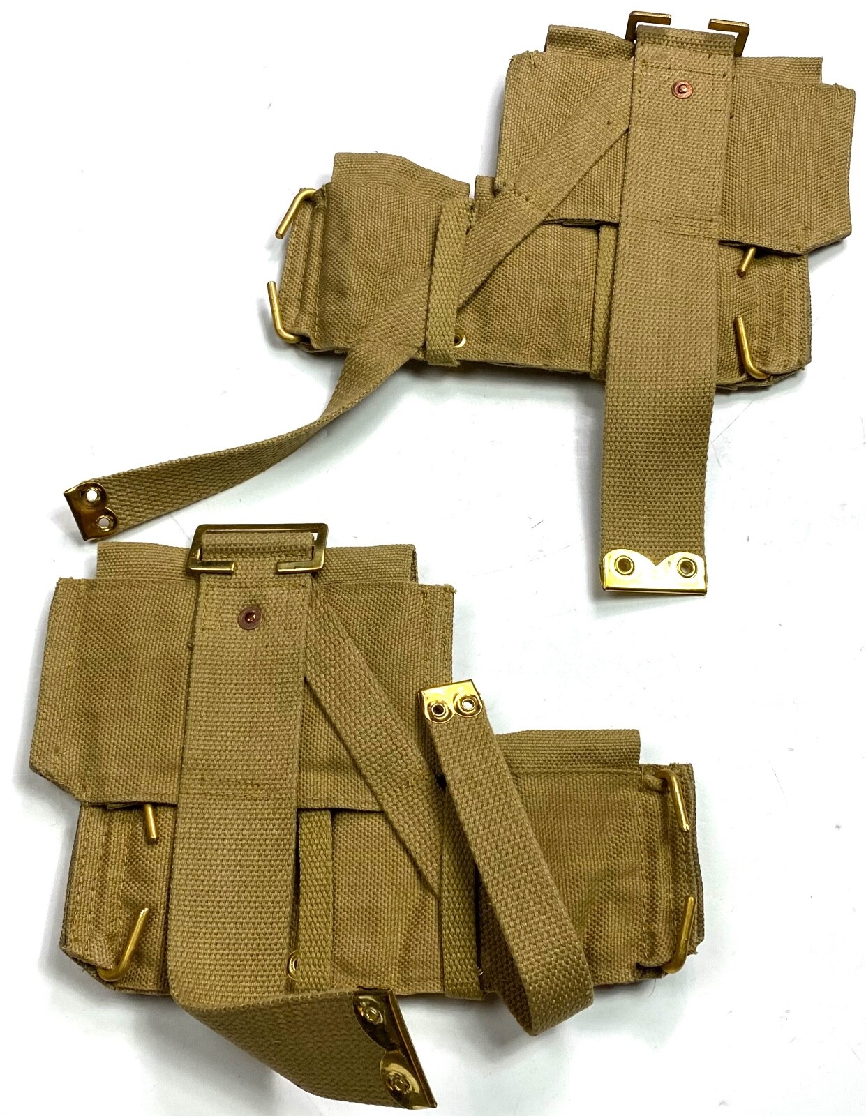 WWI BRITISH WEALTH INFANTRY P1908 P08 ENFIELD RIFLE WEB AMMO POUCHES ...