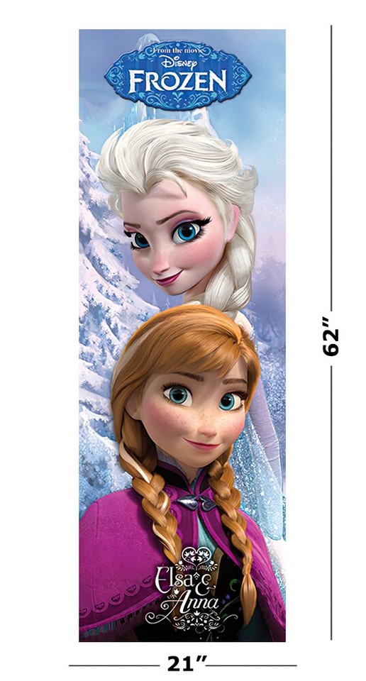 Disney's Frozen - Door Movie Poster (Anna & Elsa) (21" X 62") | eBay