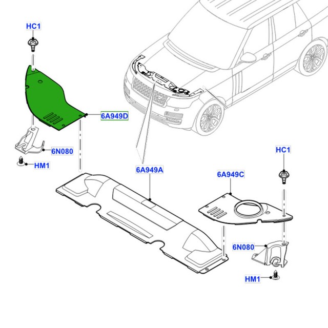 RH Front Upper Right Side Engine Compartment Cover Fit For Range Rover ...