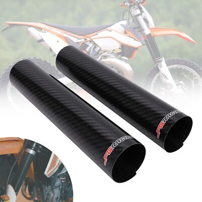 Carbon Fiber Motorcycle Fork Guard Cover Front Shock Covers 260mm for ...