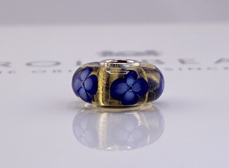 Trollbeads Blue Flowers Bead Universal Unique | eBay