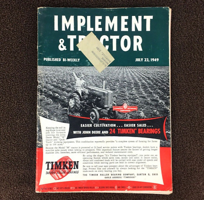 Implement and Tractor 1949 Magazine Massey Harris Minneapolis Moline # ...