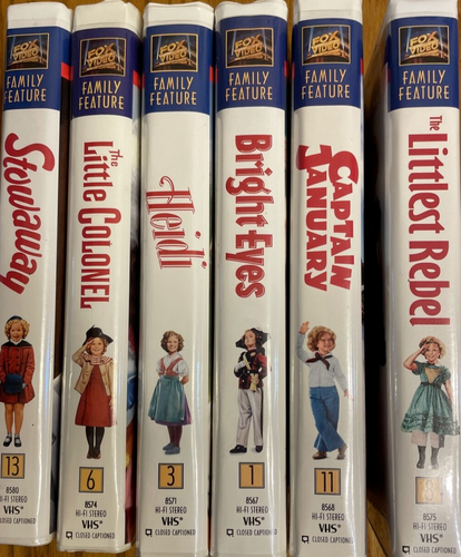 Family Feature Shirley Temple Clam Shell VHS Movies lot/6 | eBay
