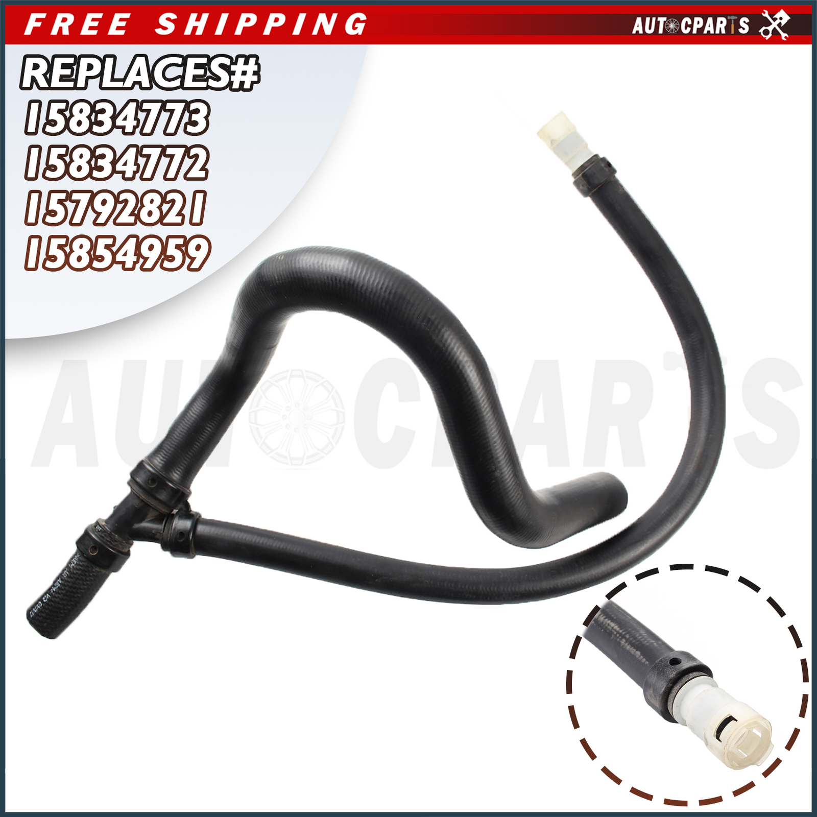 Engine Lower Heater Outlet Hose For Chevrolet Suburban Tahoe Escalade ...