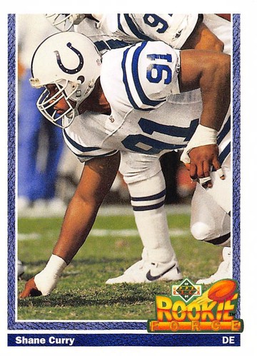Shane Curry 1991 Upper Deck 605 Indianapolis Colts Rookie Football Card | eBay