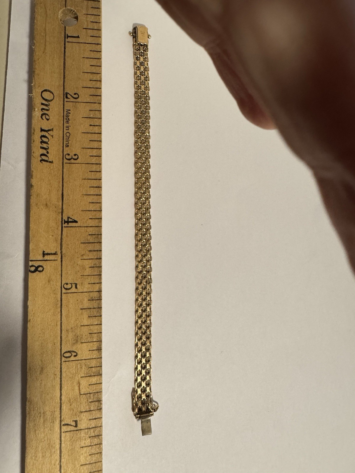 Vintage 18k 18Kt Gold Bracelet Italy Solid Tri Color Scales Diamond ...