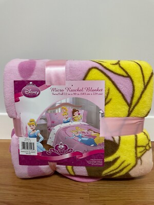 New Never Used Disney Princess Micro Raschel Blanket Twin/Full 72in x ...