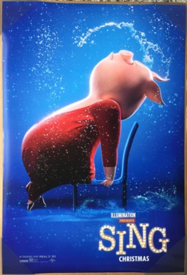 SING MOVIE POSTER ORIGINAL Advance GUNTER 27x40 NICK KROLL | eBay