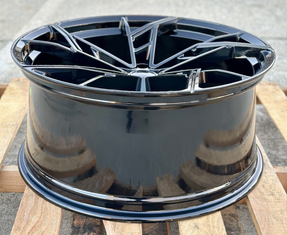 (SET 4) 22" GLOSS BLACK WHEELS FOR AUDI A7 S7 RS6 A8 SQ5 Q7 Q8 RSQ8 ...