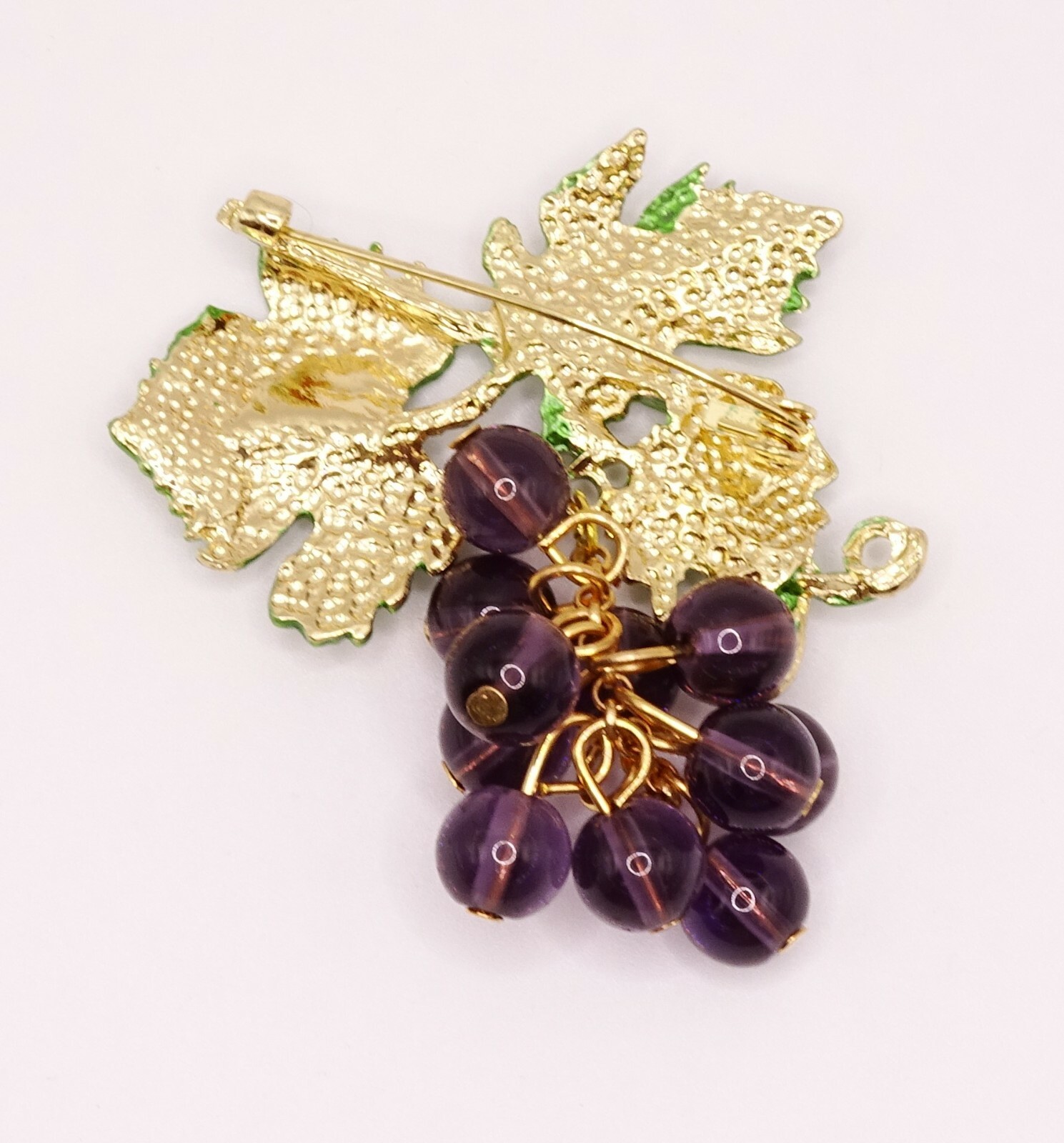Enamel Grapes Grapevine Wine Fashion Brooch Pin Brand New FREE P&P ...