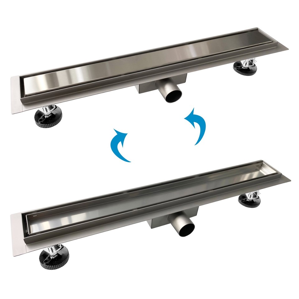 LINEAR SHOWER DRAIN STAINLESS STEEL WETROOM CHANNEL GULLY TRAP WASTE ...