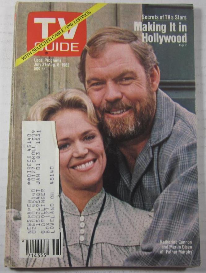 TV GUIDE JULY 31 1982 MERLIN OLSON KATHERINE CANNON FATHER MURPHY | eBay