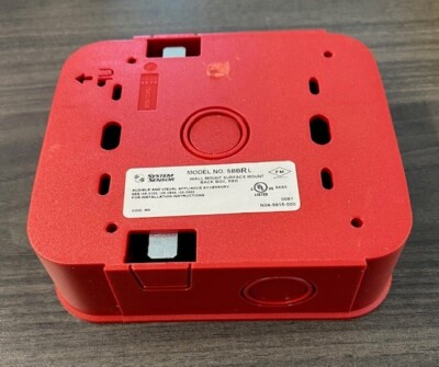 System Sensor SBBRL Wall Mount Back Box Red Lot of 3 | eBay