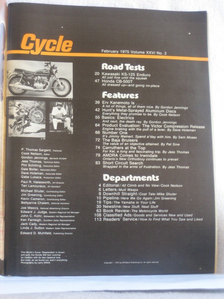 Cycle Magazine - February 1975 | eBay