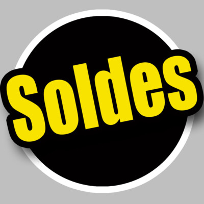 Solde Rond noir et jaune - 10cm - Sticker/autocollant | eBay