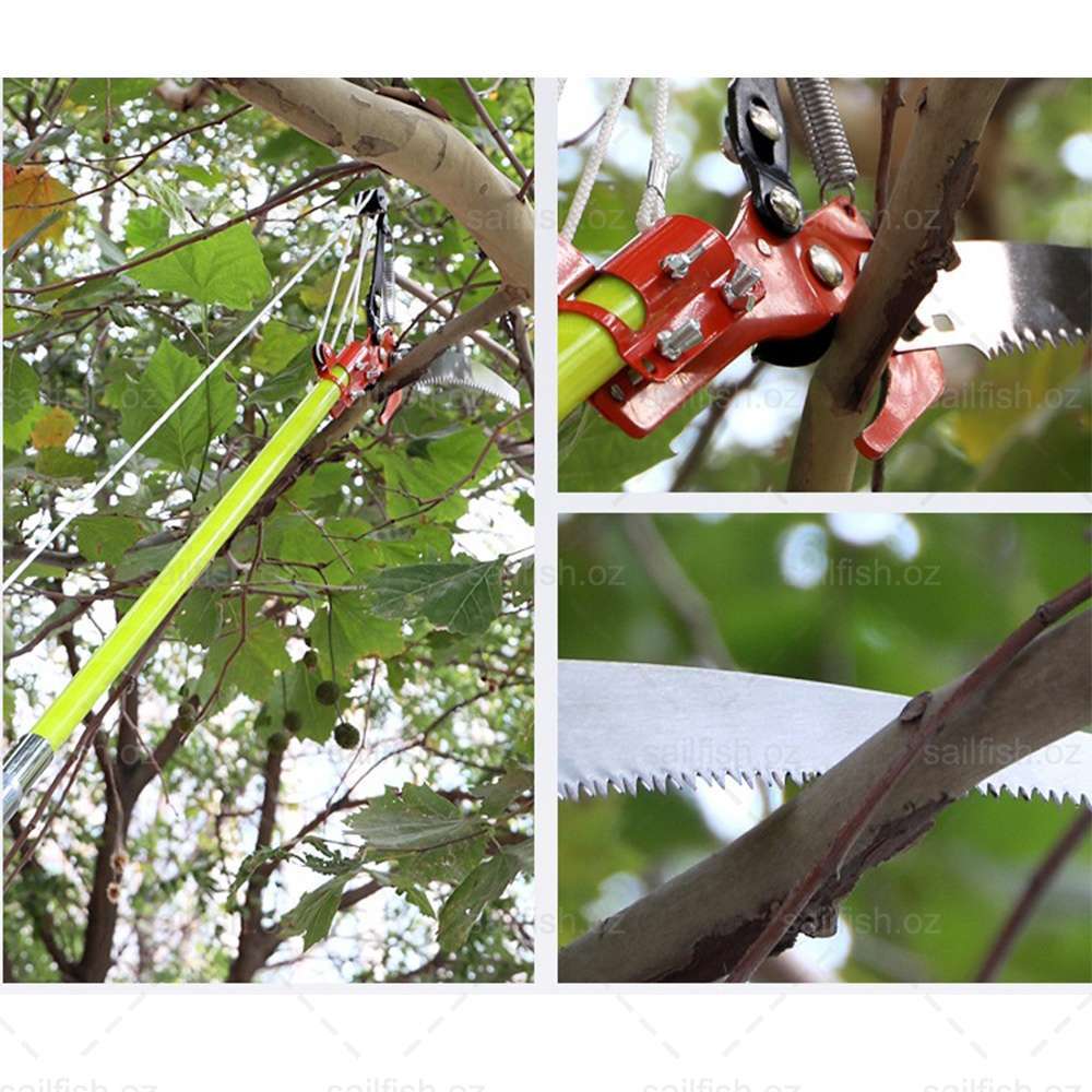 8M/26ft Long Tree Pruner Pole Saws Tree Trimmer Cut Extendable Garden ...
