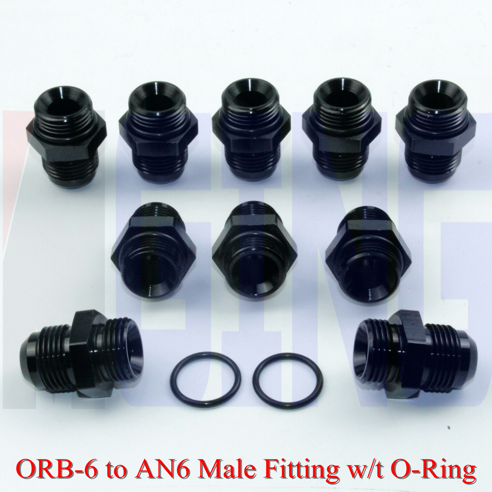 ORB-6 O Ring Male 6an an6 Flare To 6an an6 Fitting Adapter O-Ring 10PCS ...