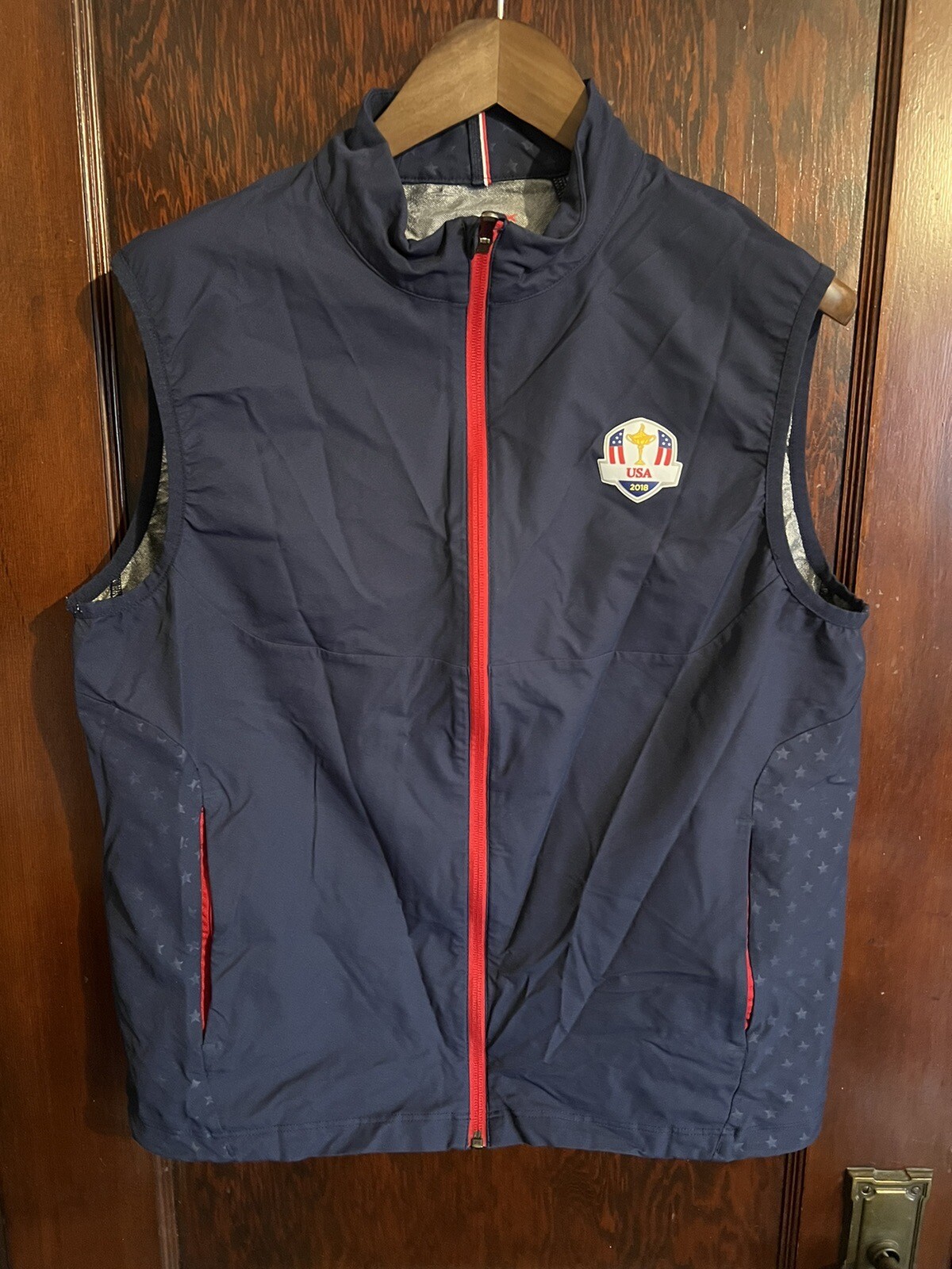 Ralph Lauren RLX Ryder Cup Vest Men Large L Blue Team USA 2018 Golf ...