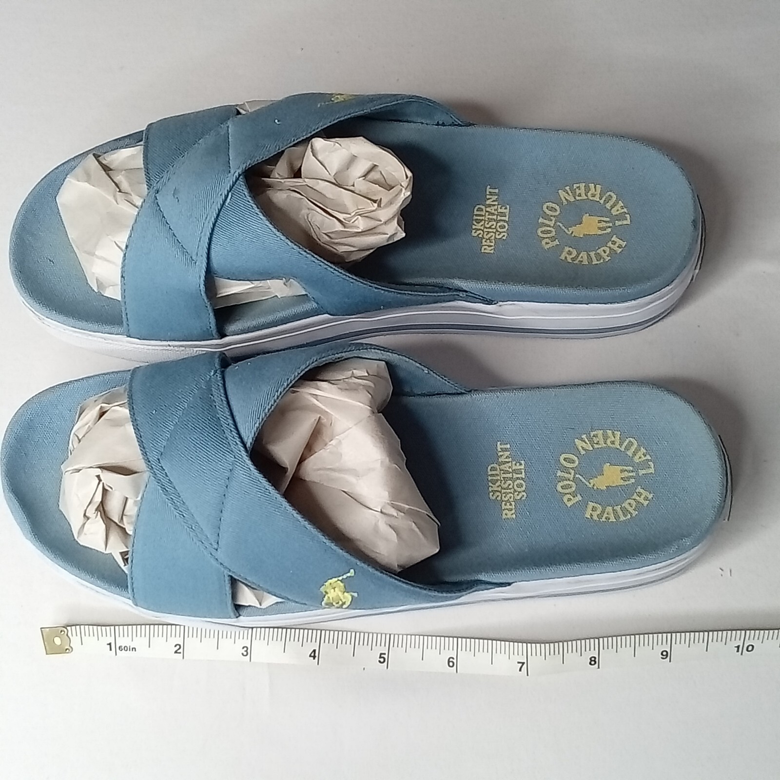 Polo Ralph Lauren Womens Flat Espadrille Sandal Blue - Gem