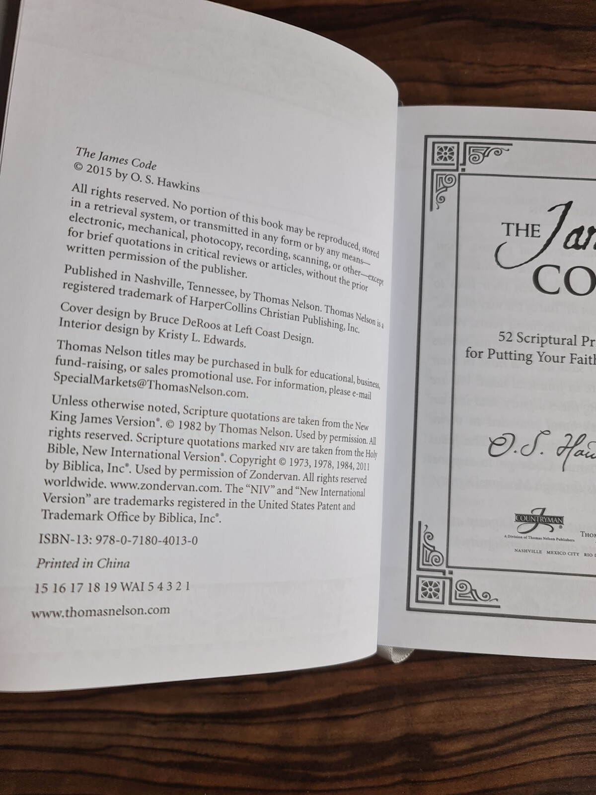 The James Code by OS Hawkins. US Import. 2015 First Edition Hardcover ...