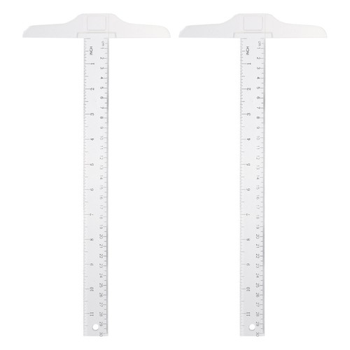 2 Pcs T-shaped Ruler Pupils Office Drafting Clear Rulers for School | eBay