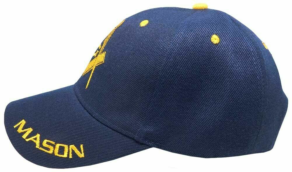 FREEMASON NAVY BLUE EMBROIDERED ADJUSTABLE HAT mason masonic baseball ...