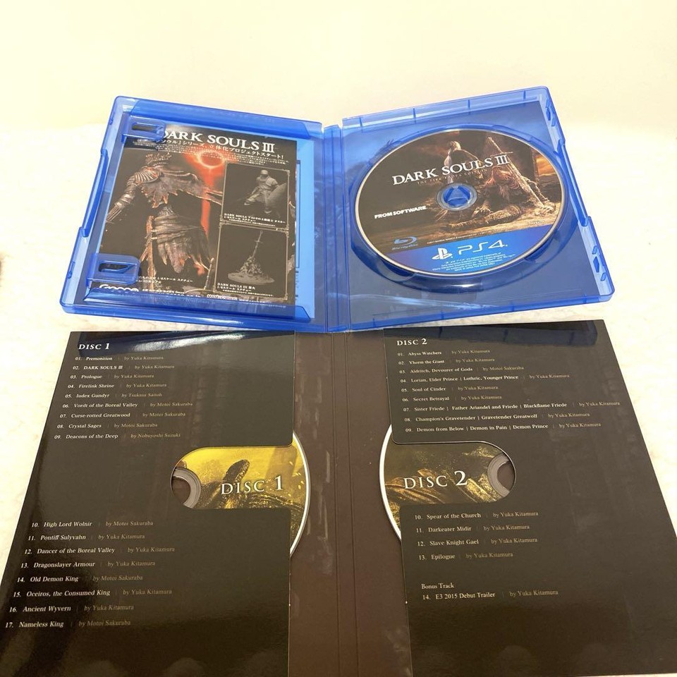 Dark Souls III The Fire Fades Edition PS4 Limited Bonus Soundtrack CD ...