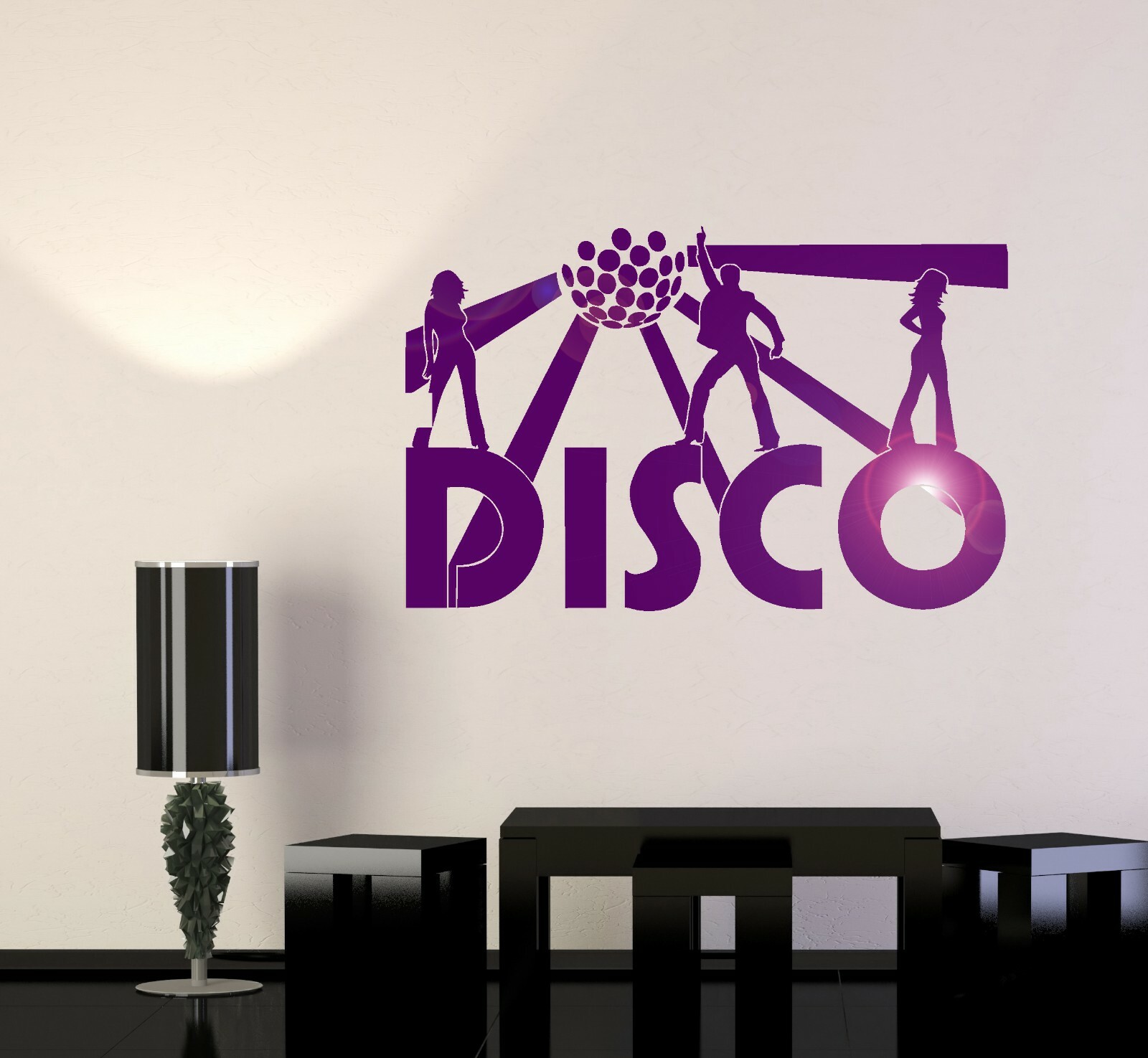 Disco Wall Stickers Music Night Club Party Nightclub Dance Vinyl Decal ...