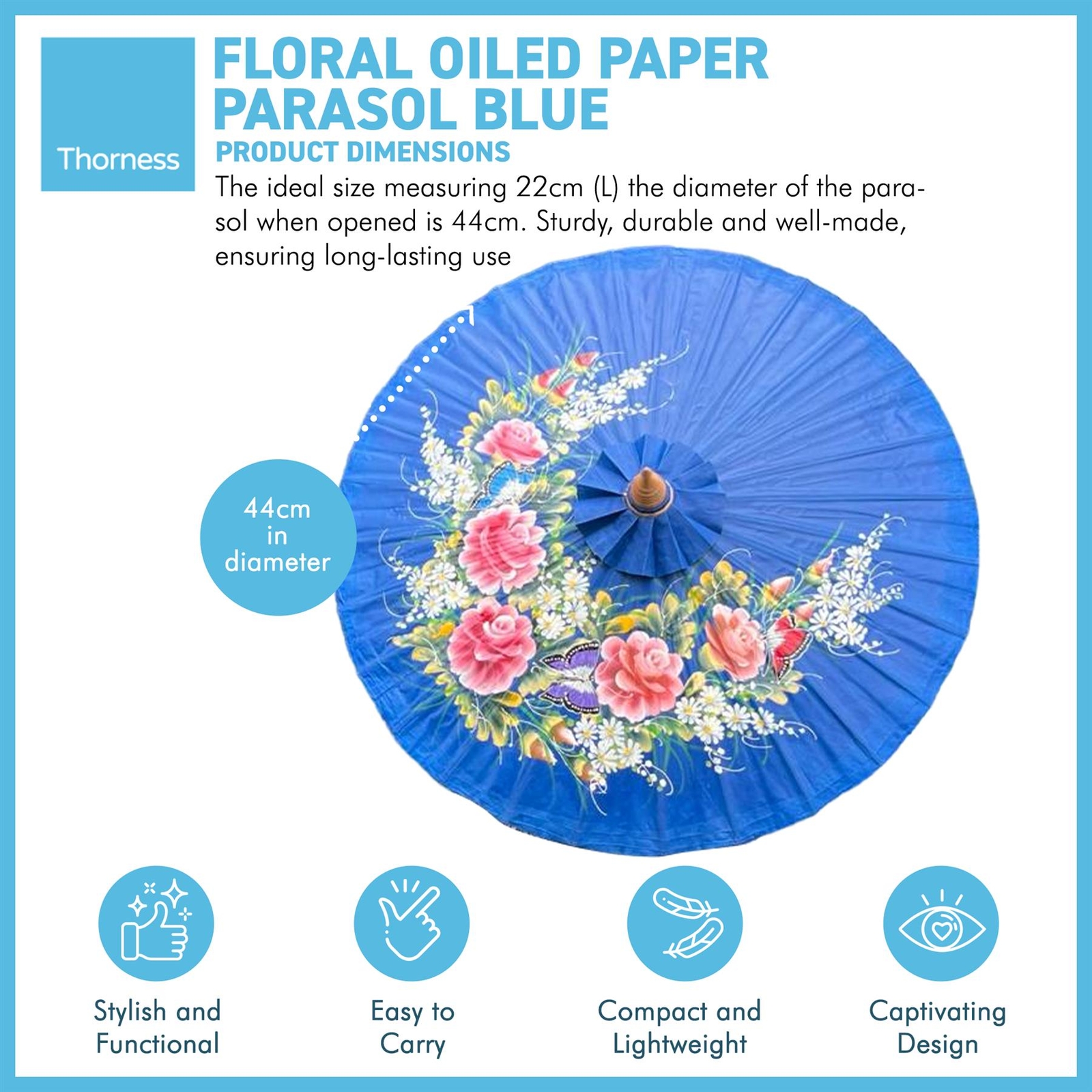 FLORAL OILED PAPER SUNSHADE PARASOL | Sun Protection | Wedding ...