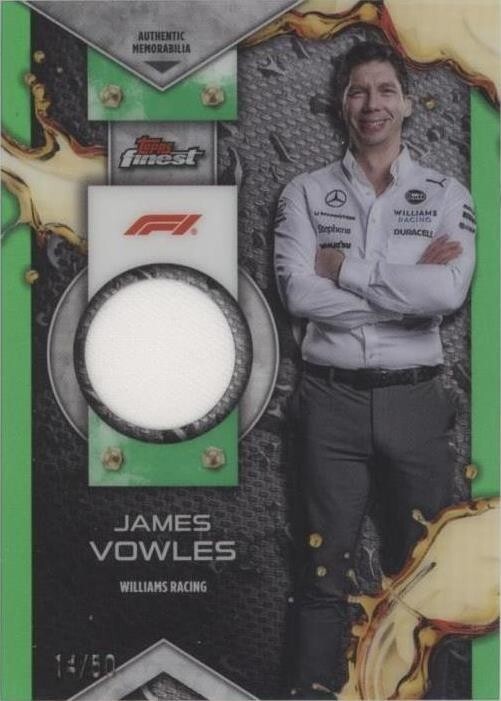 2024 Topps Finest Formula 1 - F1 Relics James Vowles #F1R-VOW Green /50 ...