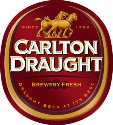 CARLTON DRAUGHT LABEL - EDIBLE ICING IMAGE - CAKE DECORATION - 13CM X ...