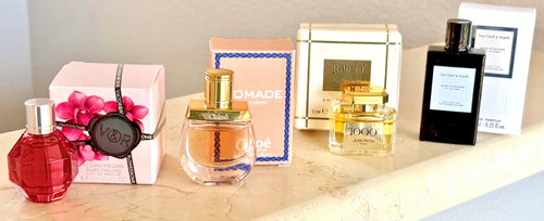 4 pc Luxury Mini Perfume Set Chloe Nomade 1000 Patou Van Cleef Arpels V ...