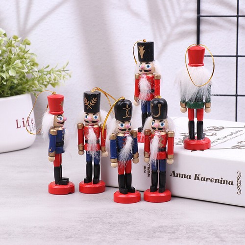 1Pc 10cm Nutcracker Puppet Desktop Decor Christmas Ornaments Miniatures ...