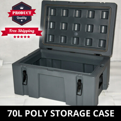 Poly Storage Case 70L Heavy Duty 700mm Poly Cargo Box Plastic Tool Box ...